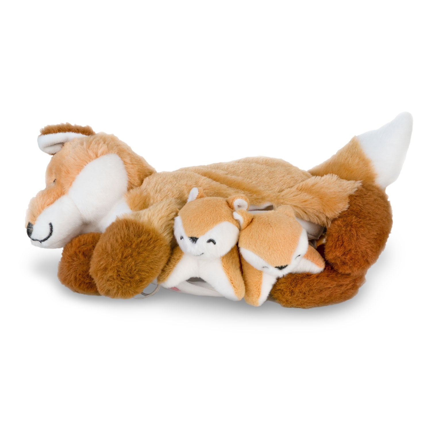 Fox cuddly toy with 2 cute fox babies ♥ Mamanimals